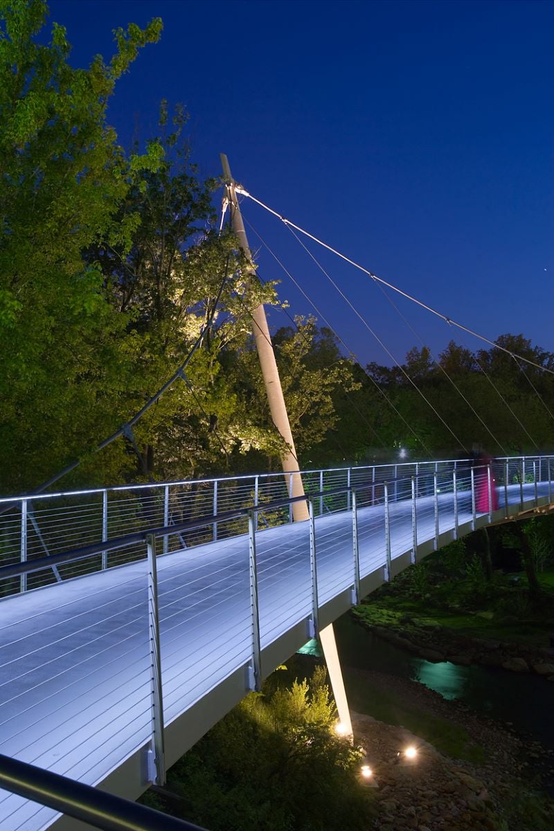 Greenville Falls Park | The Liberty Bridge pedestrian Bridge